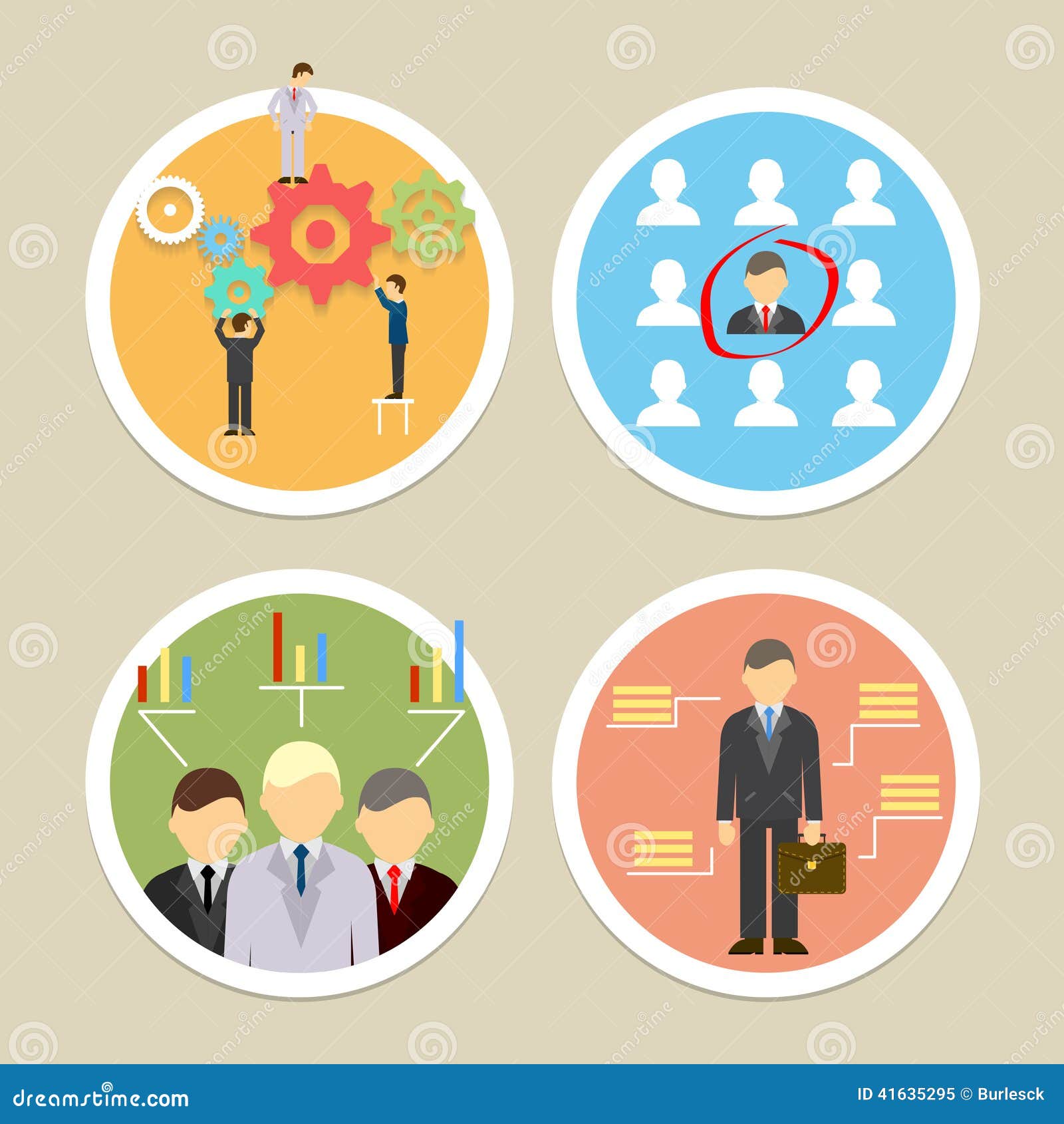 Vector Human Resources Icons Stock Vector - Illustration of look ...