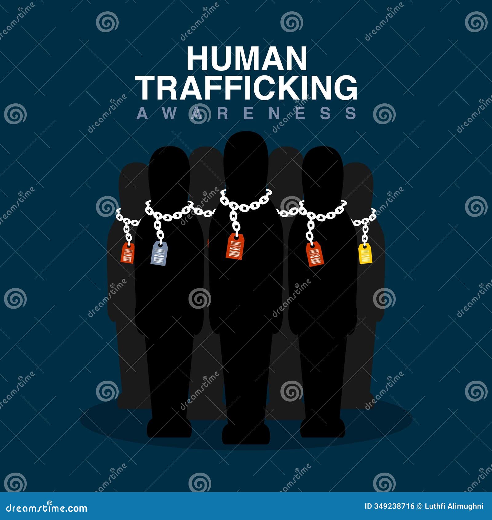 Vector Human Trafficking Awareness Day Banner Template | CartoonDealer ...