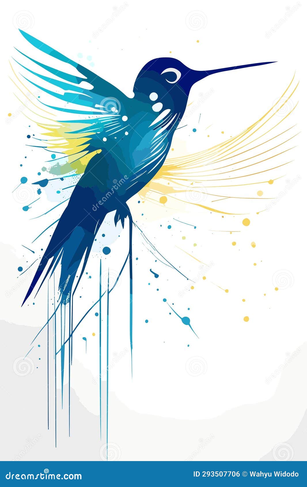 A Vector Of Hummingbird Cartoon Illustration Ai Generated ...
