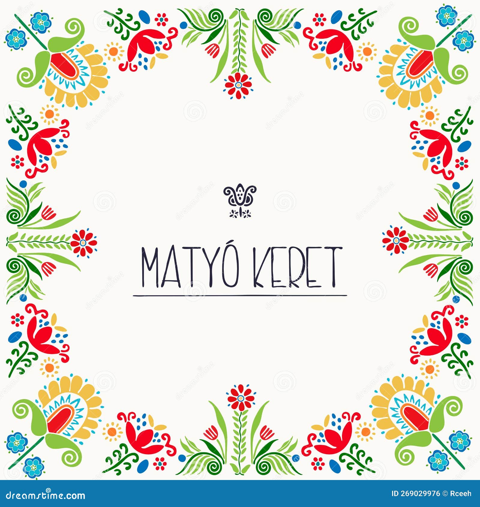 Vector Hungarian Traditional Frame 1 Stock Vector - Illustration of ...