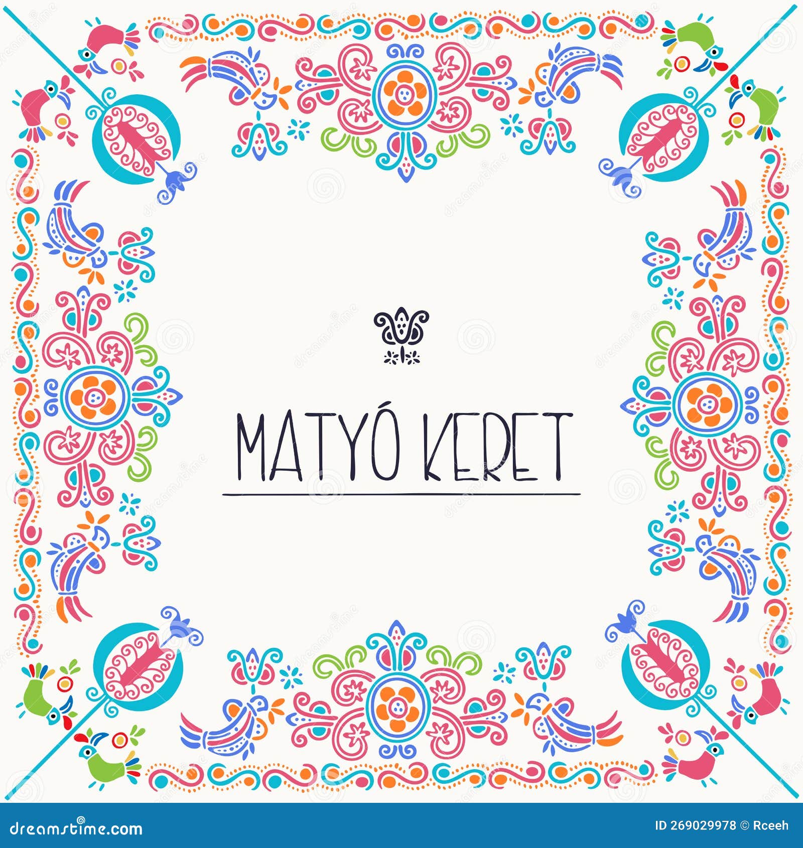 Vector Hungarian Traditional Frame 2 Stock Vector - Illustration of ...