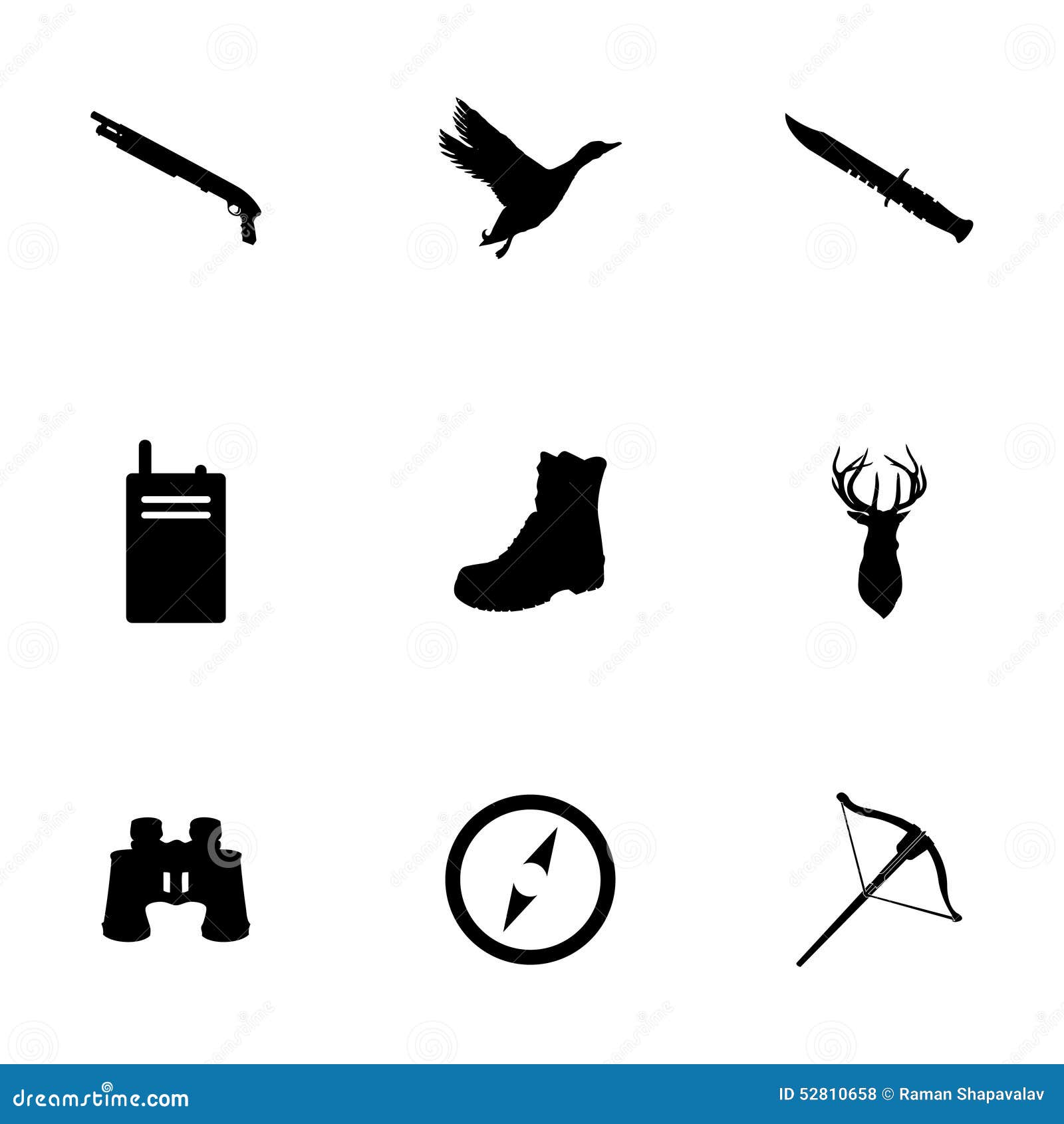 Hunting Icons Set Stock Illustrations – 7,613 Hunting Icons Set Stock ...