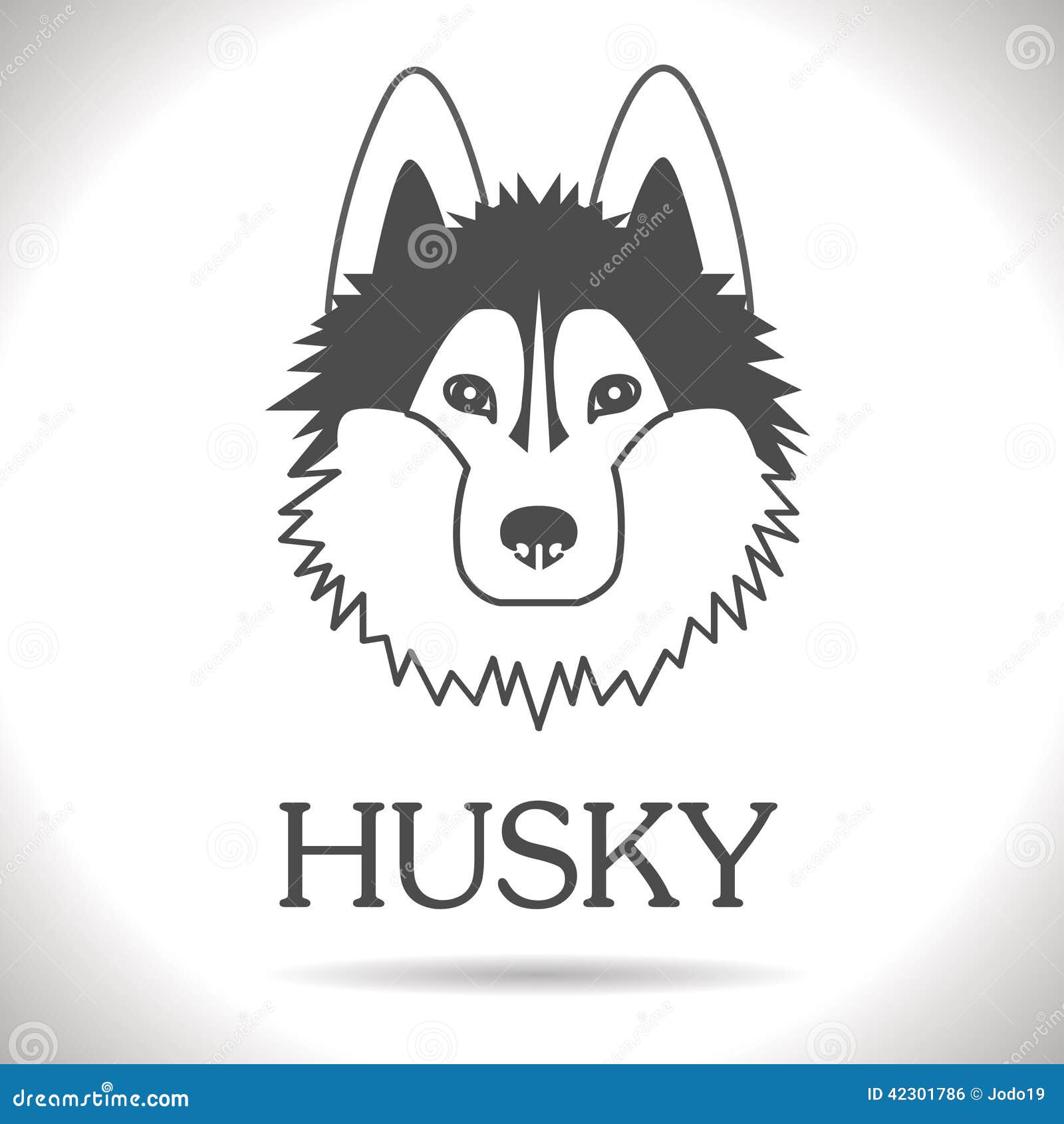 Vector Dog Set. Husky Poster. Wolf Emblem. Dog Icons. Siberian Husky In ...