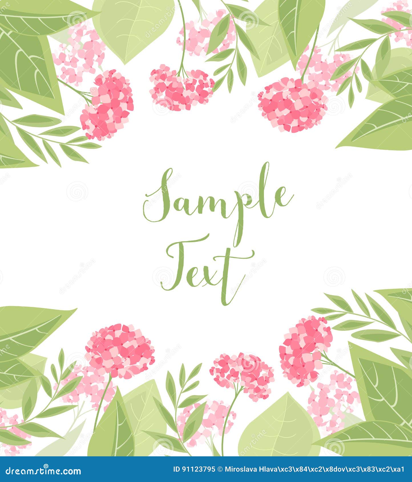 Vector hydrangea flower stock vector. Illustration of hydrangea - 91123795