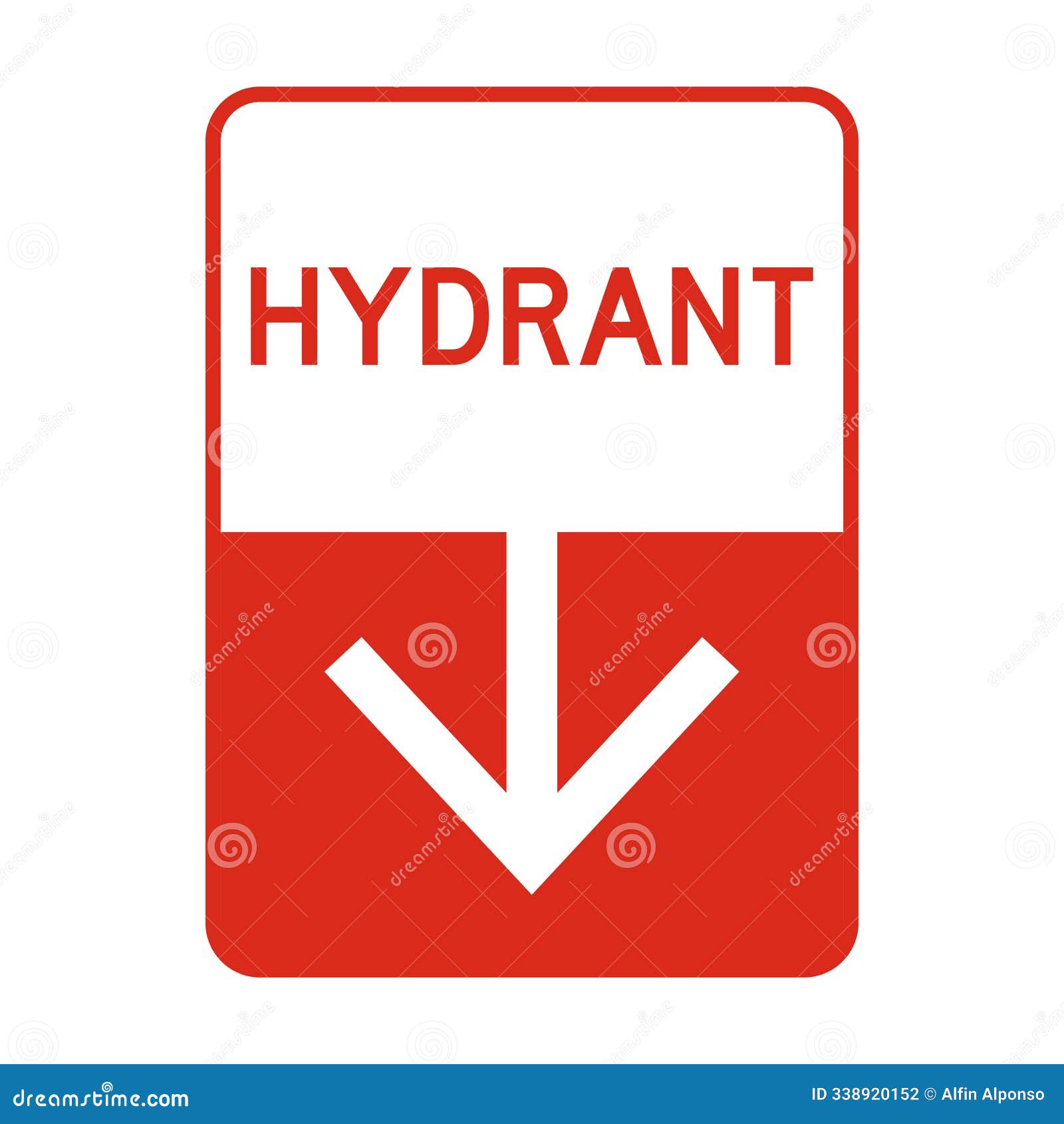 Vector Hydrant Sign Design Illustration Stock Vector - Illustration of ...