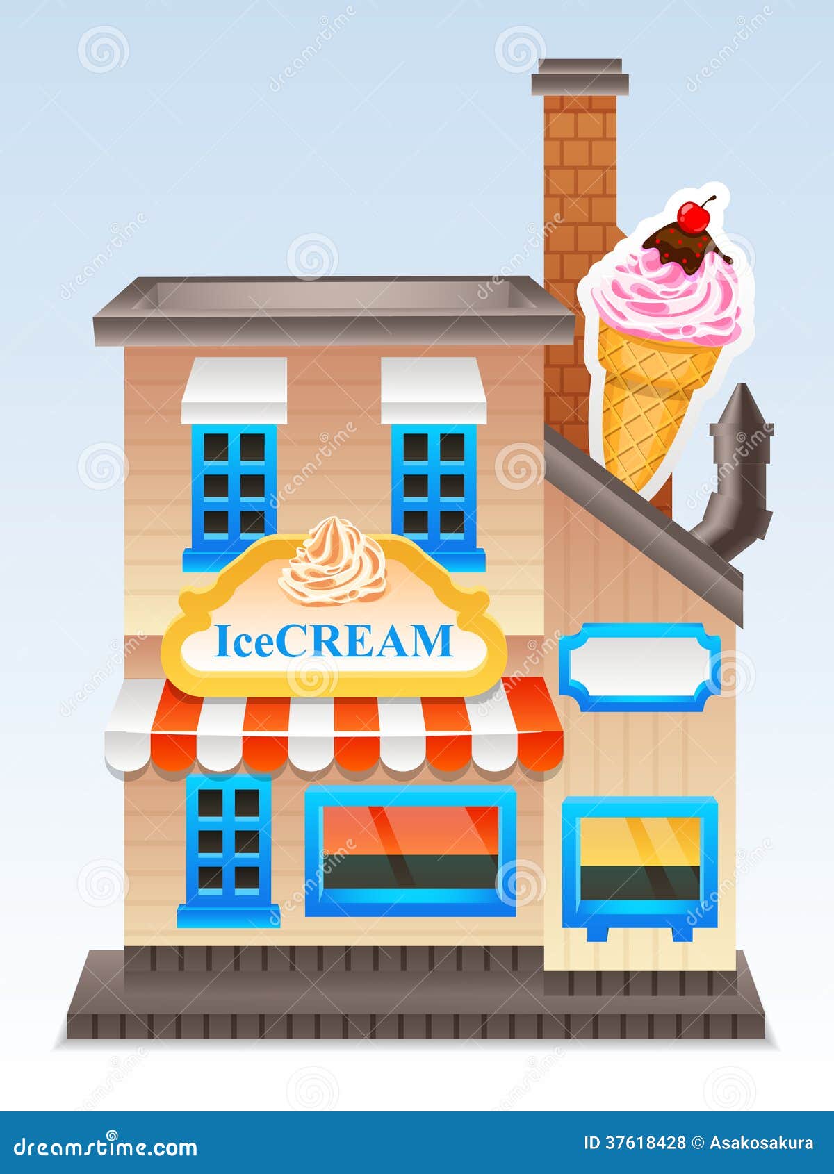 Vector ice cream store stock vector. Illustration of food - 37618428