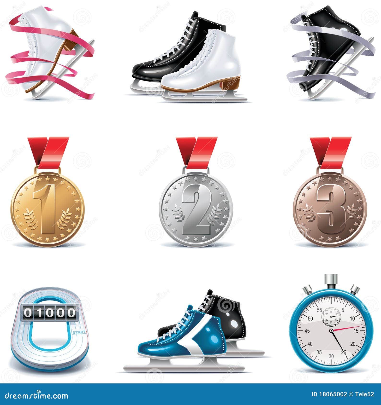 Vector Ice Skating Icon Set Stock Vector - Illustration of stadium ...