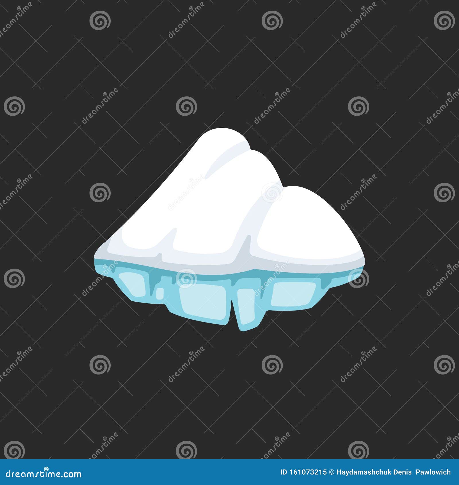 Vector Icicle Illustration in Cartoon Style. Snow and Ice Frame. Stock ...