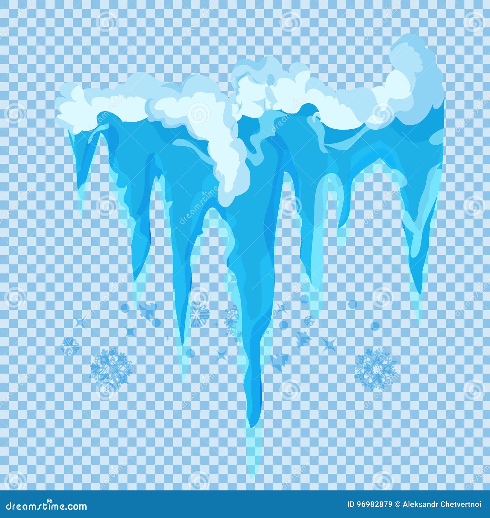 Vector Icicle and Snow Elements Clipart. Different Snow Cap Stock ...