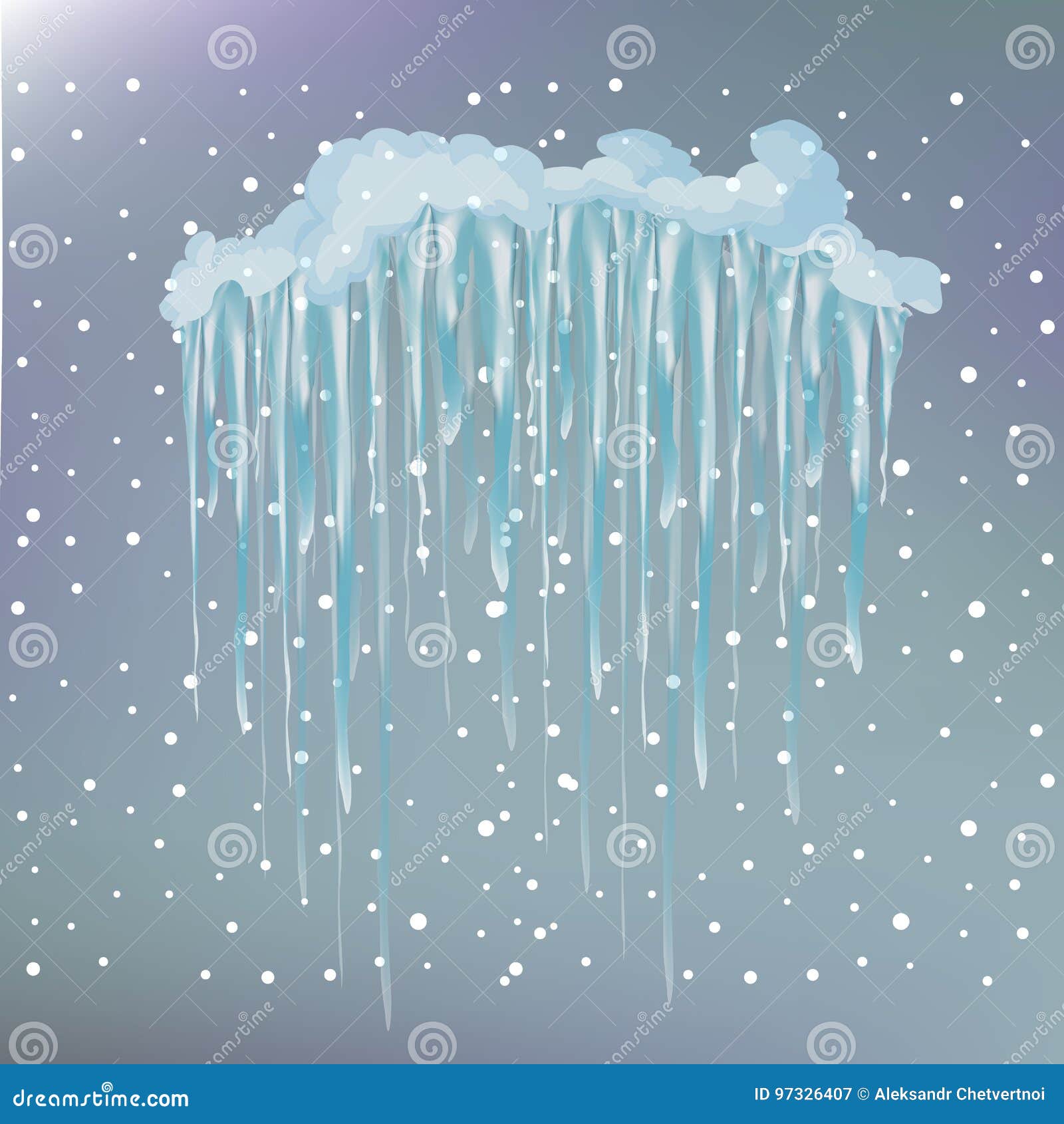 Vector Icicle and Snow Elements Clipart. Different Snow Cap Stock ...