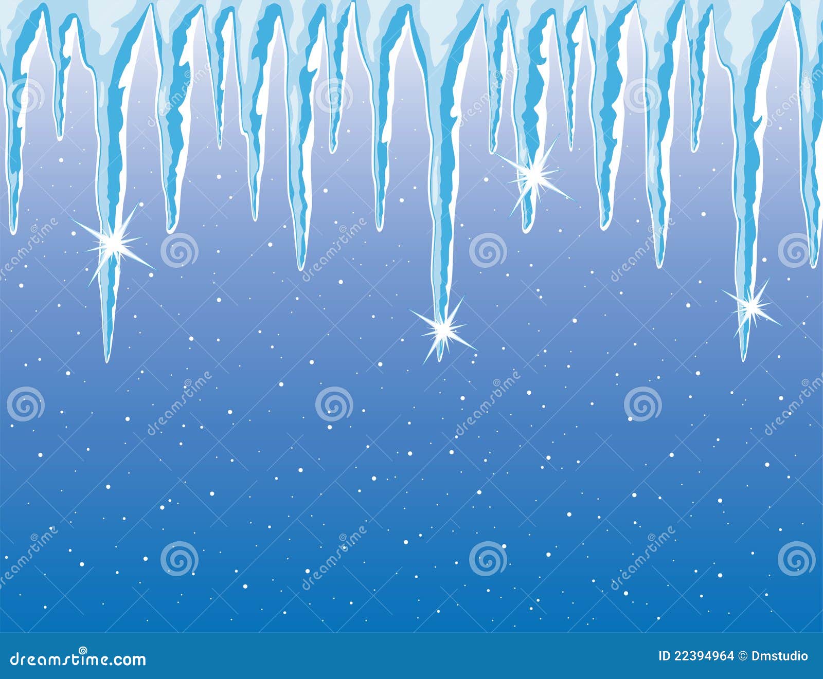 Vector Set Of Icicles In Cartoon Style. Snow And Ice Vector Frames ...