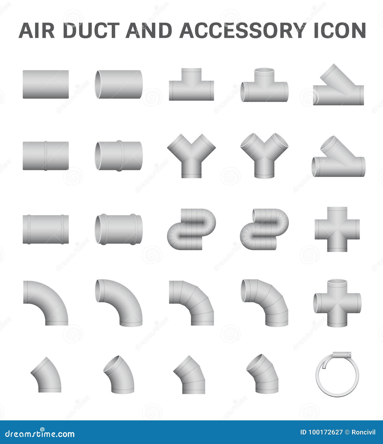 Air Duct Icon stock vector. Illustration of connector - 100172627