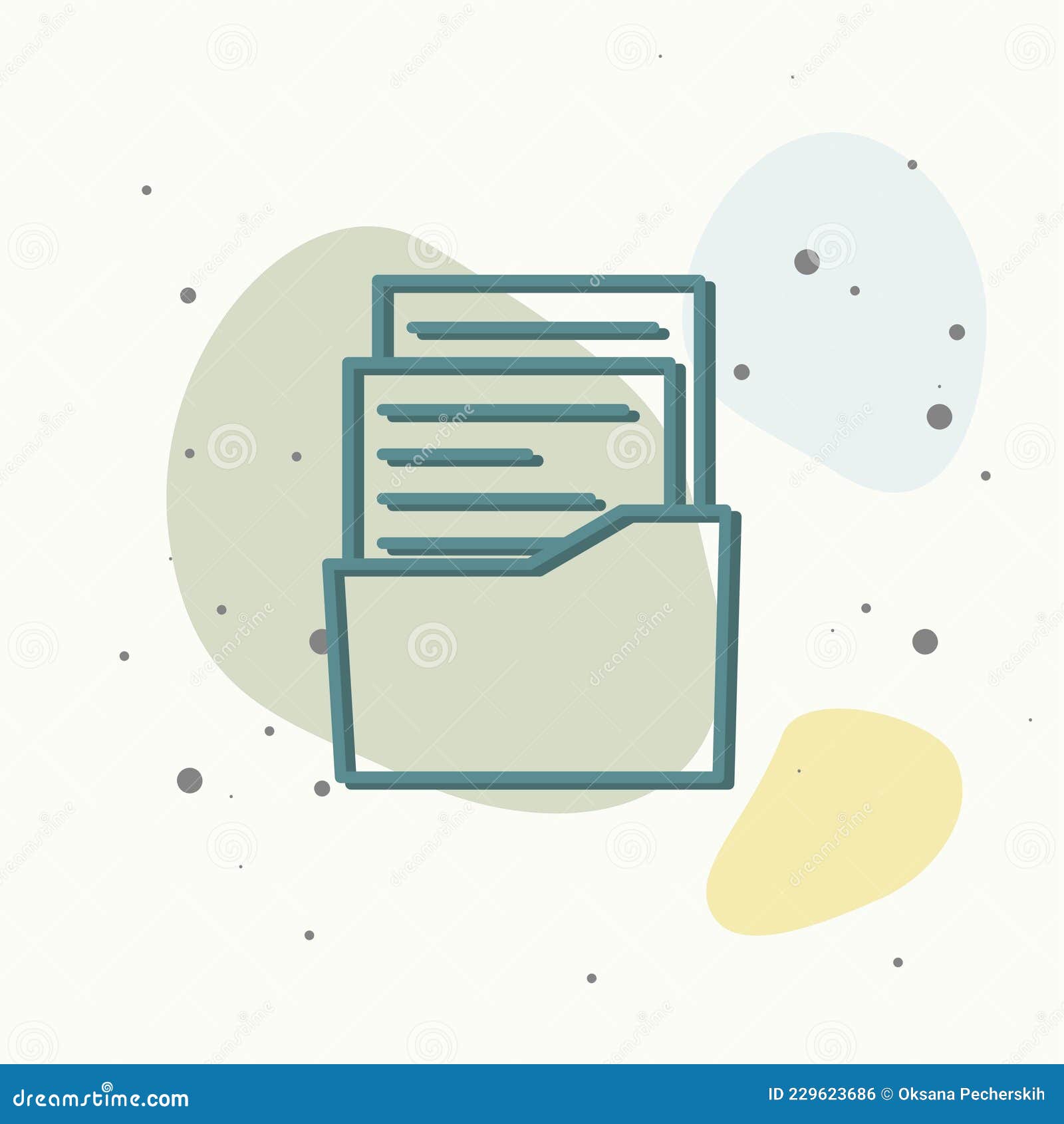 Vector Icon Archive Document. Document in the Folder Stock Vector ...
