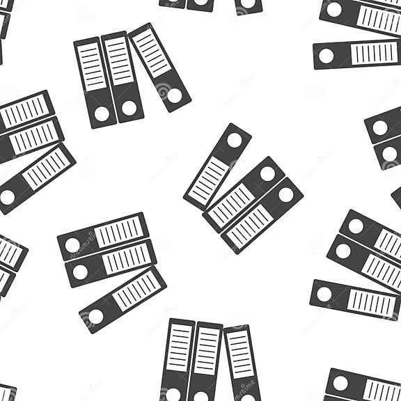 Vector Icon Archive Folder Ring Binders. Symbol of Office Life Seamless ...