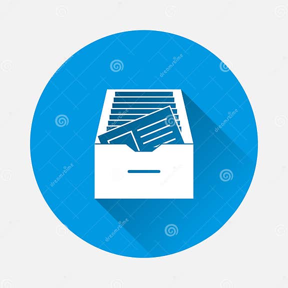 Vector Icon Archived Documents, Storing Documents in Archives Icon on ...