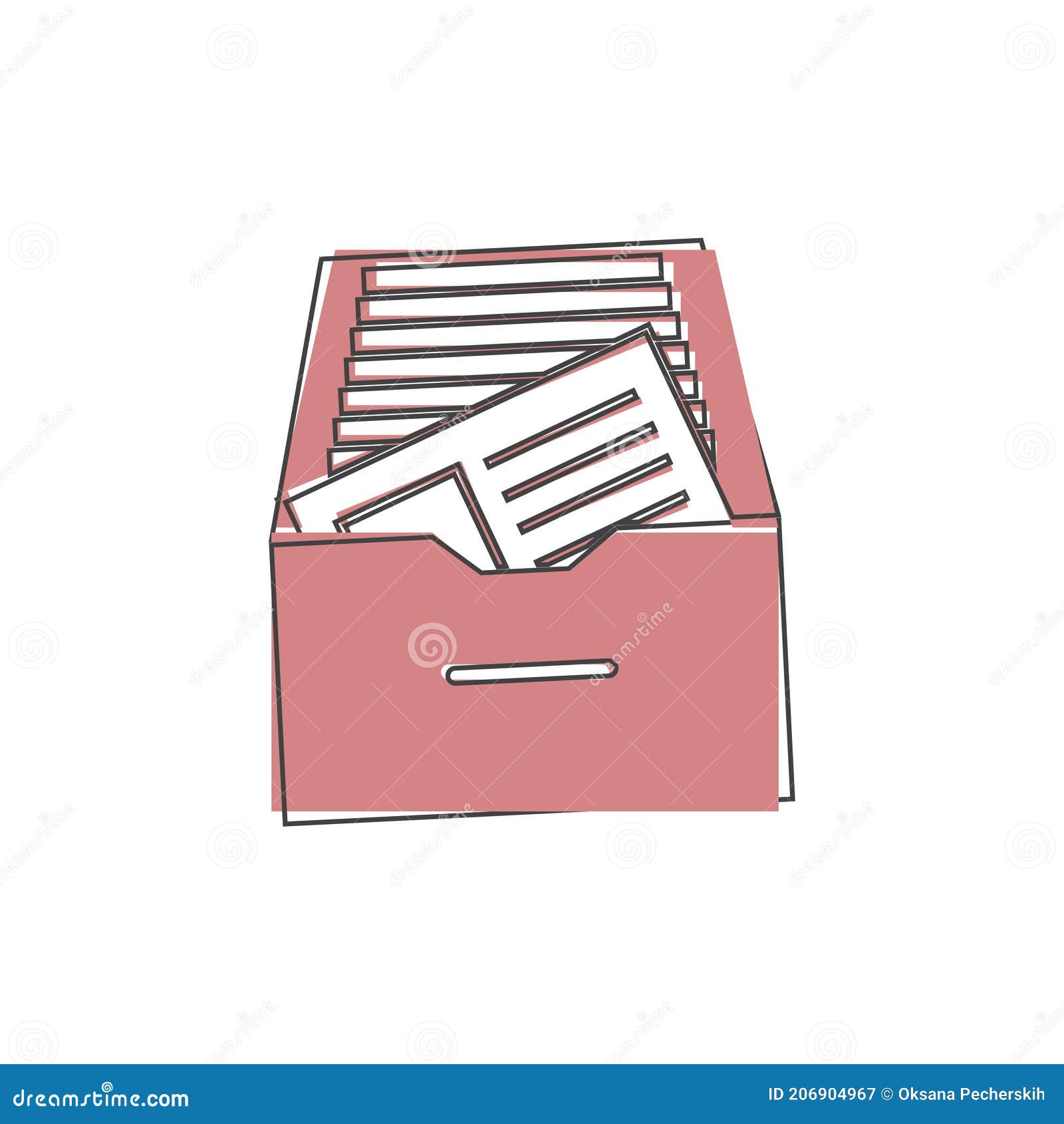 Vector Icon Archived Documents, Storing Documents in Archives on ...