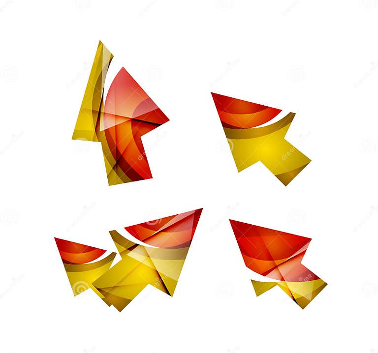 Vector Icon, Arrow Mouse Pointer or Directional Symbol Stock Vector ...