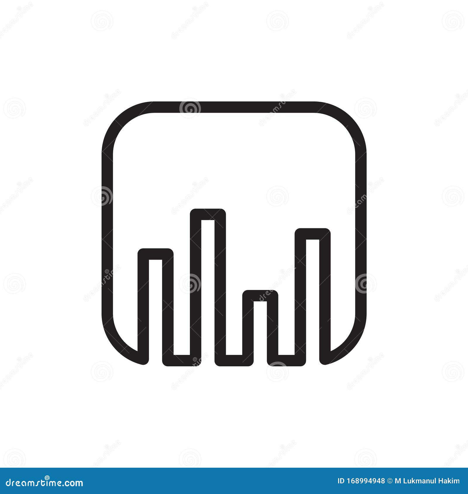 Vector Icon Bar Chart on White Background Stock Vector - Illustration ...