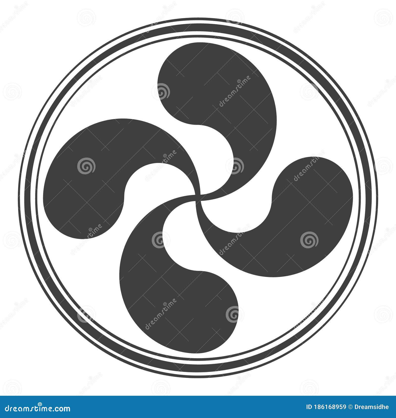 Lauburu Or Red Basque Cross Symbol Royalty-Free Cartoon | CartoonDealer ...