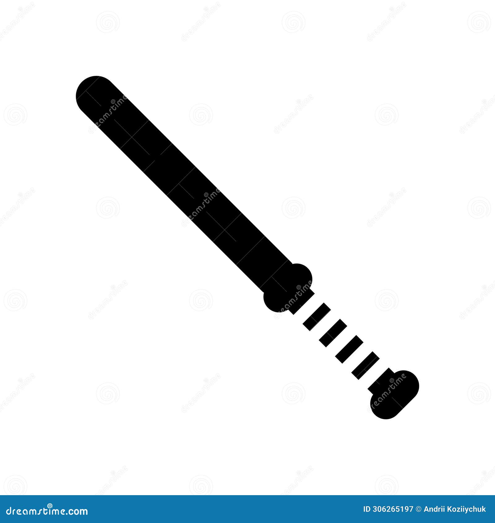 Vector Icon of the Baton Isolated on a White Background. Stock Vector ...