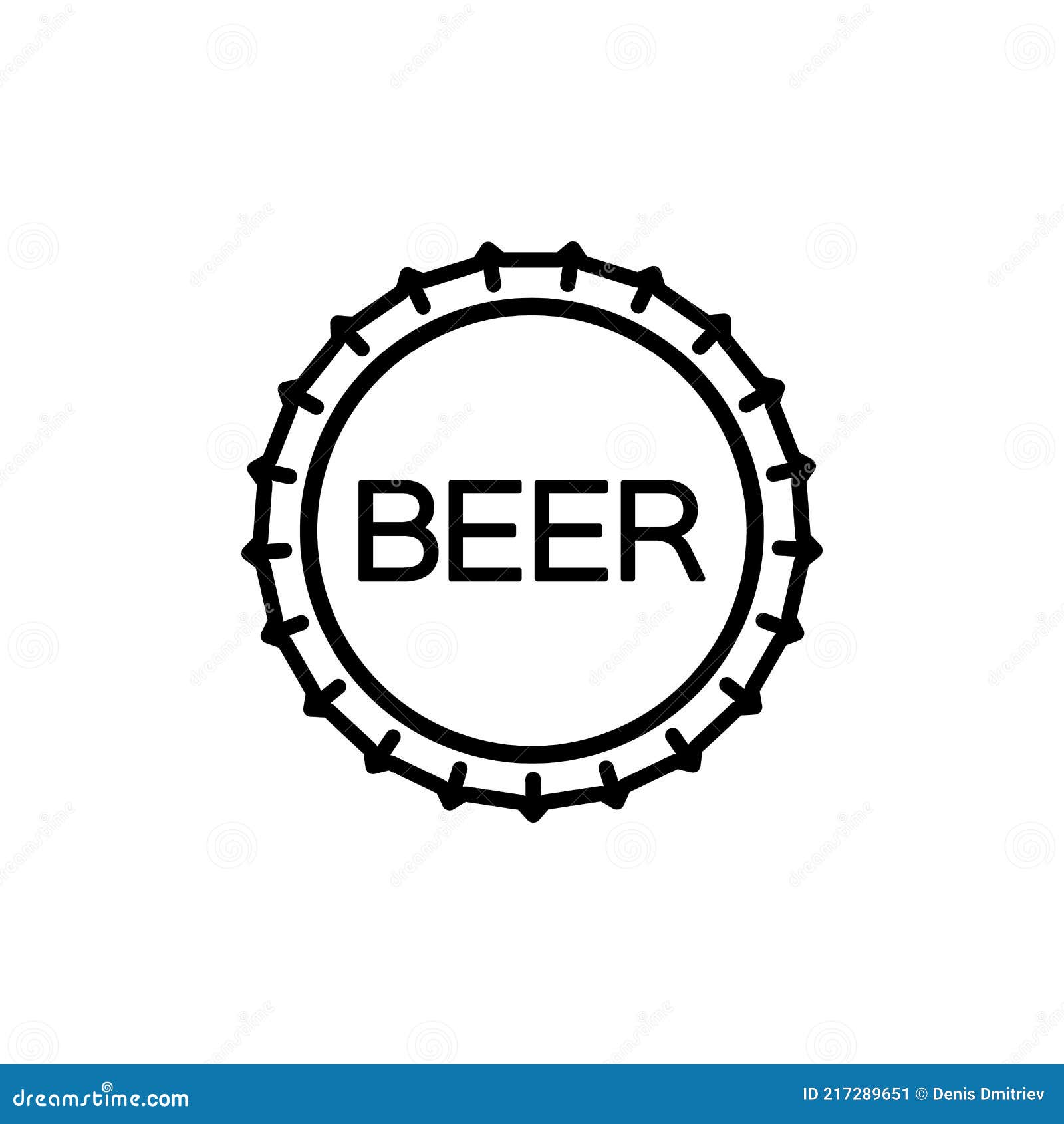 Vector Icon with Beer Cap Image. Vector Sign in a Simple Style Isolated ...