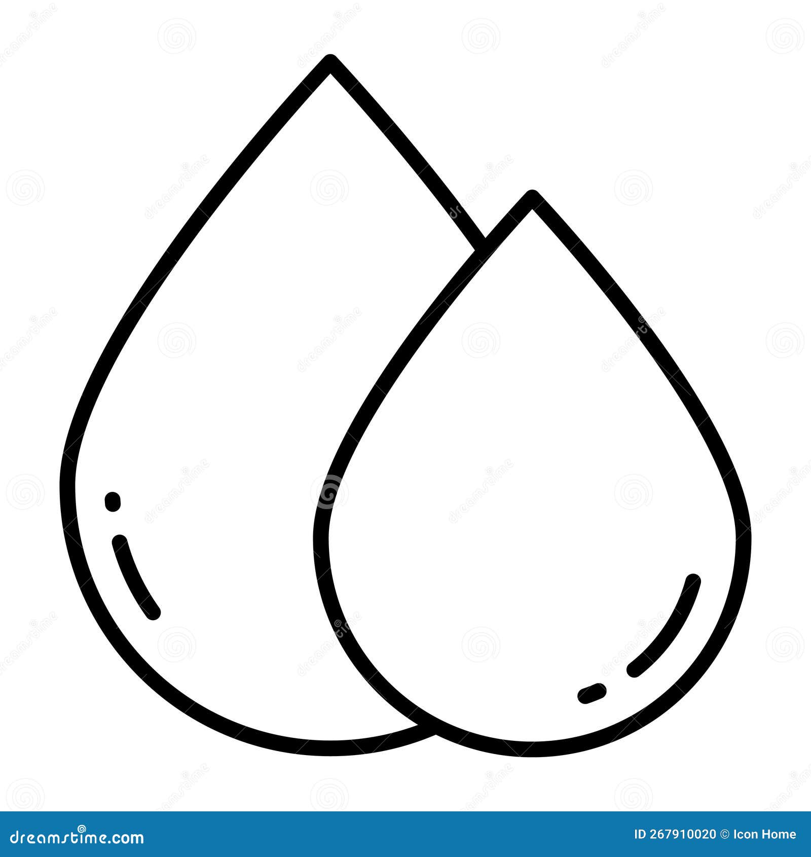 Vector Icon of Blood Drop in Simple Style Stock Vector - Illustration ...