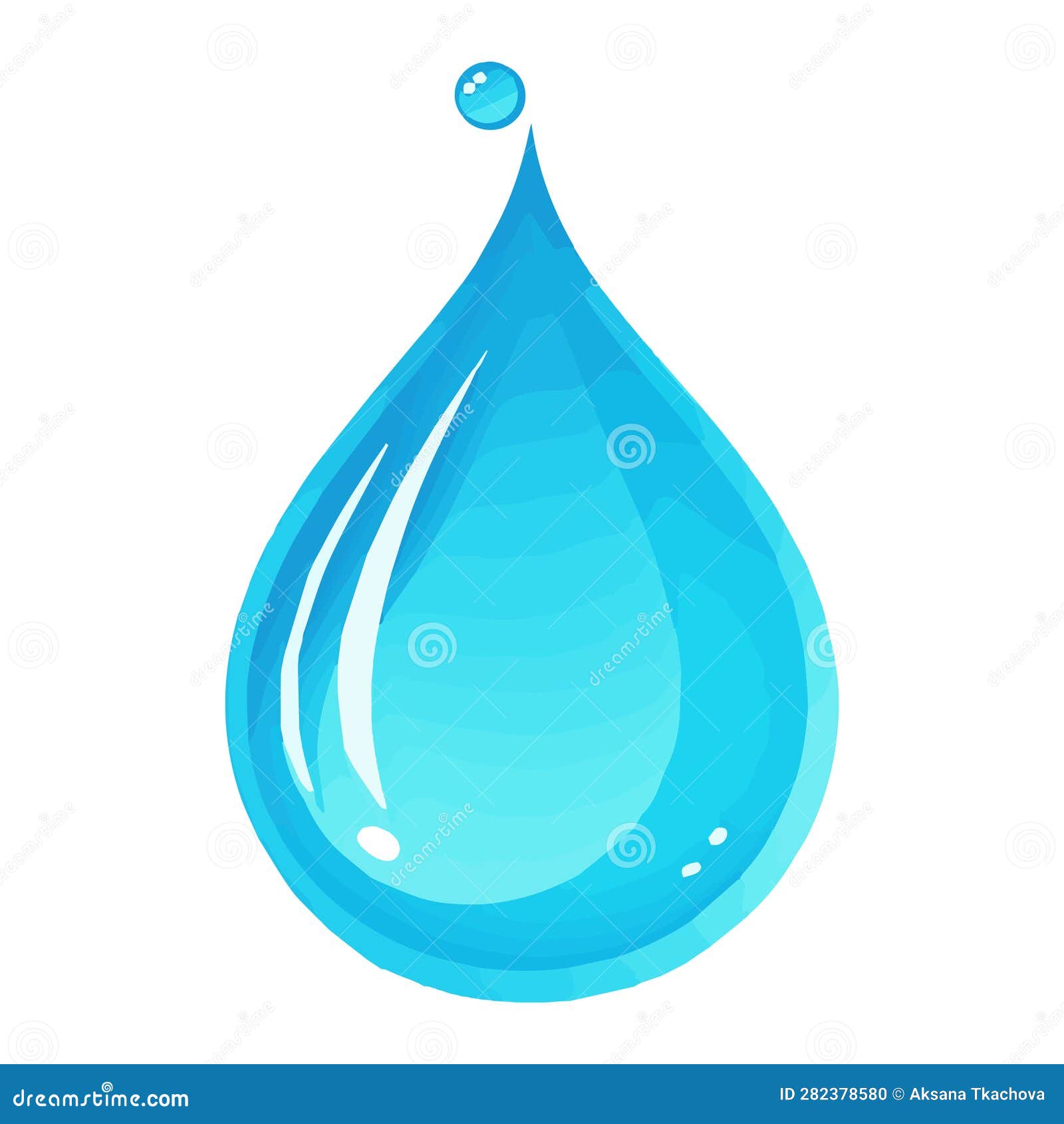 Vector Icon of a Blue Water Drop. Shape with a Logo in the Form of a ...