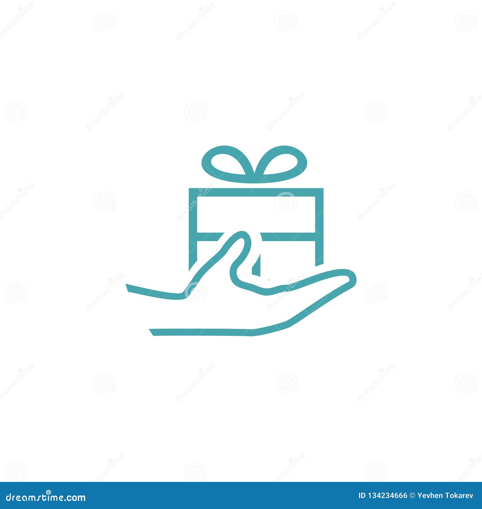 Vector Icon a Box on a Hand Stock Illustration - Illustration of ...