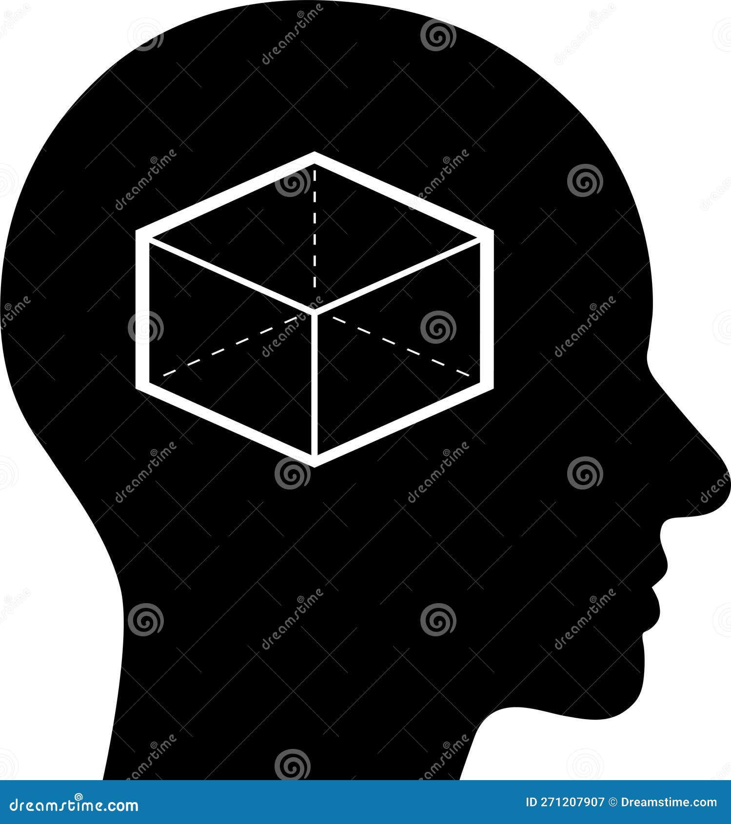 Vector Icon of Box in Human Brain As a Concept of Personality Creative ...
