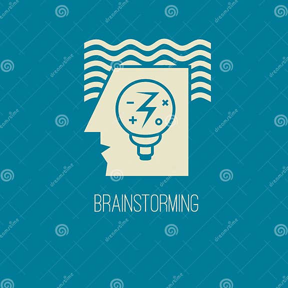 Vector Icon brainstorming stock vector. Illustration of human - 81366688