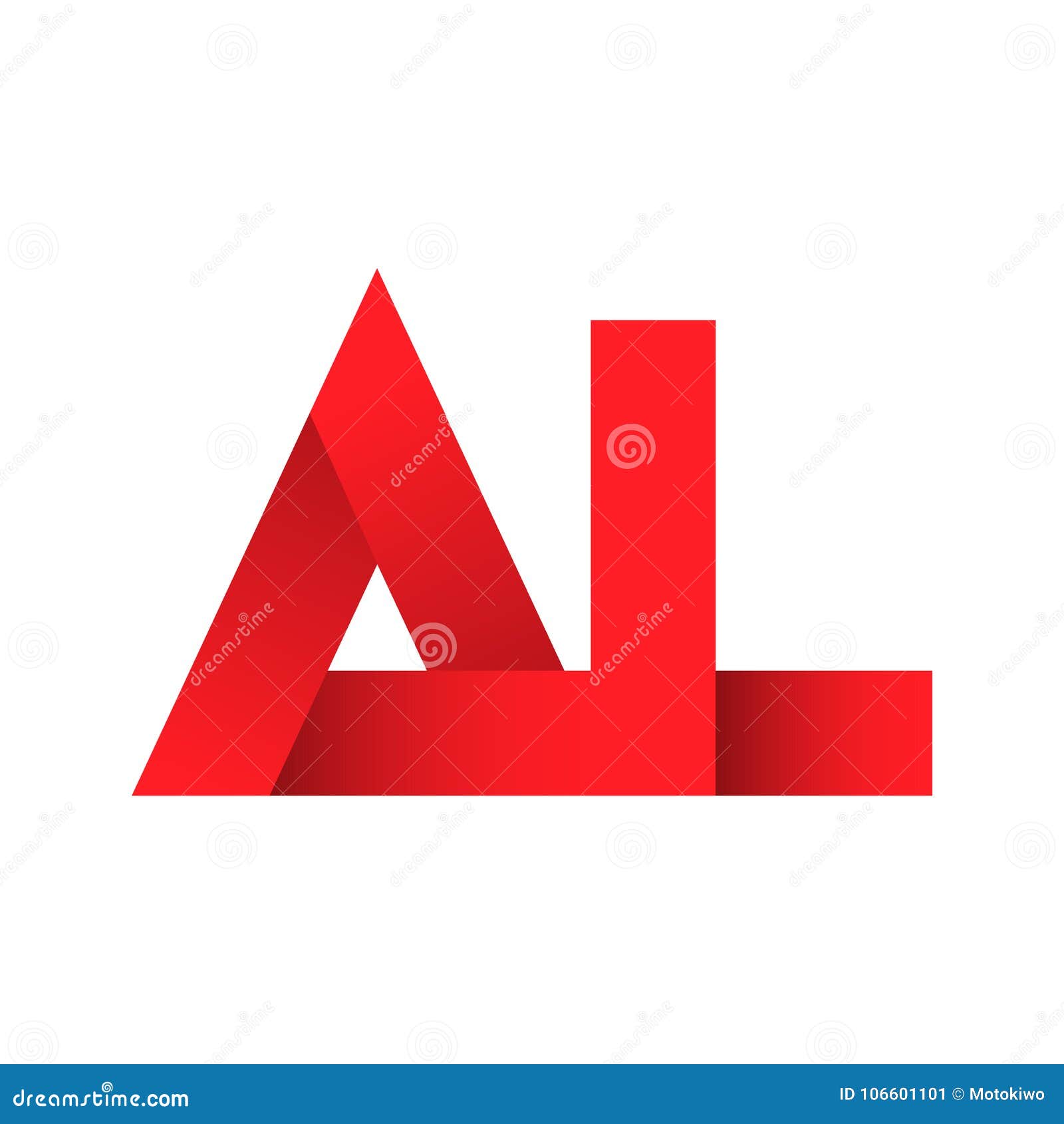 Abstract Letter AL Logo Design Idea. Stock Vector - Illustration of ...