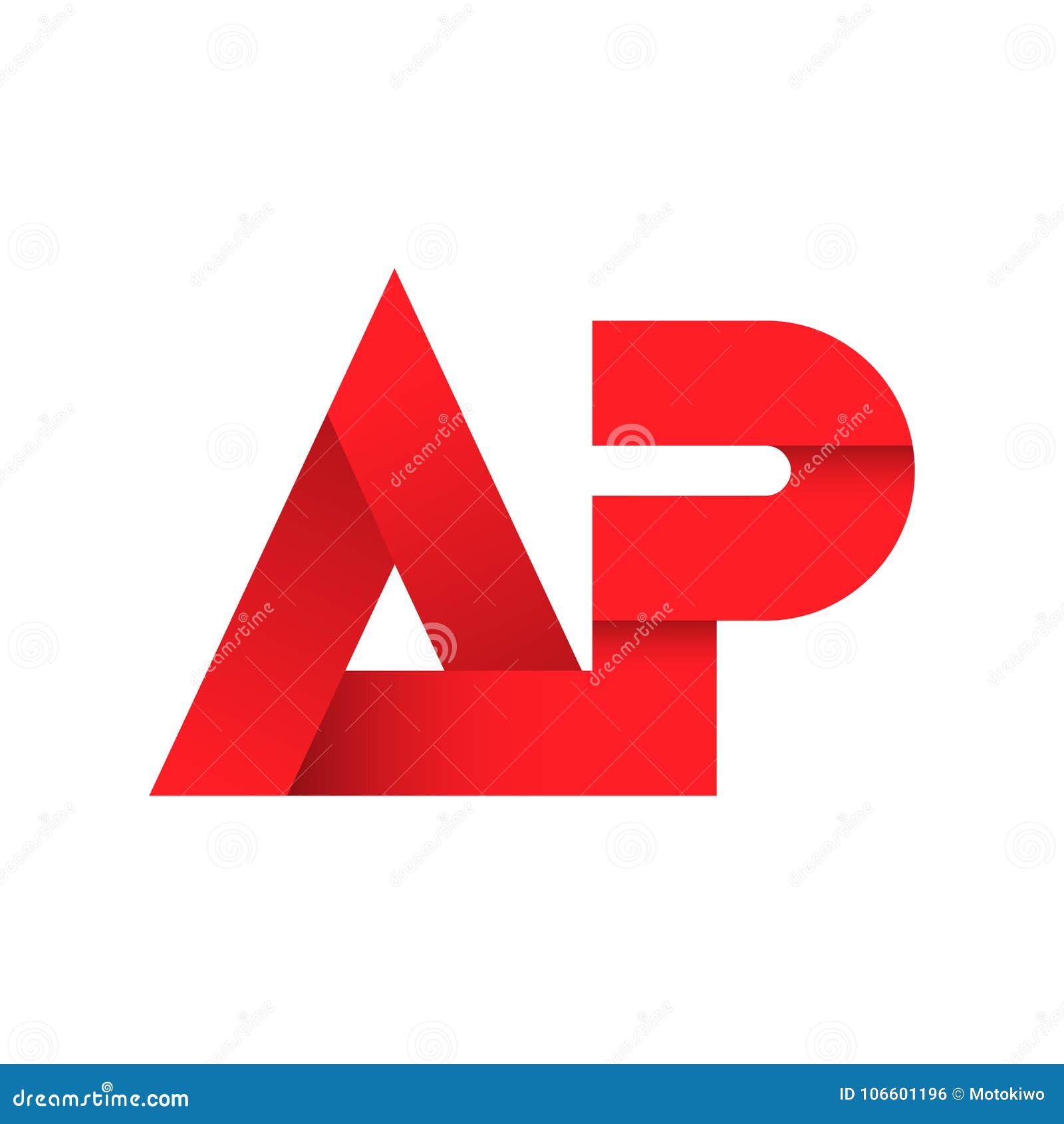 Abstract Letter AP Logo Design Idea. Stock Illustration - Illustration ...
