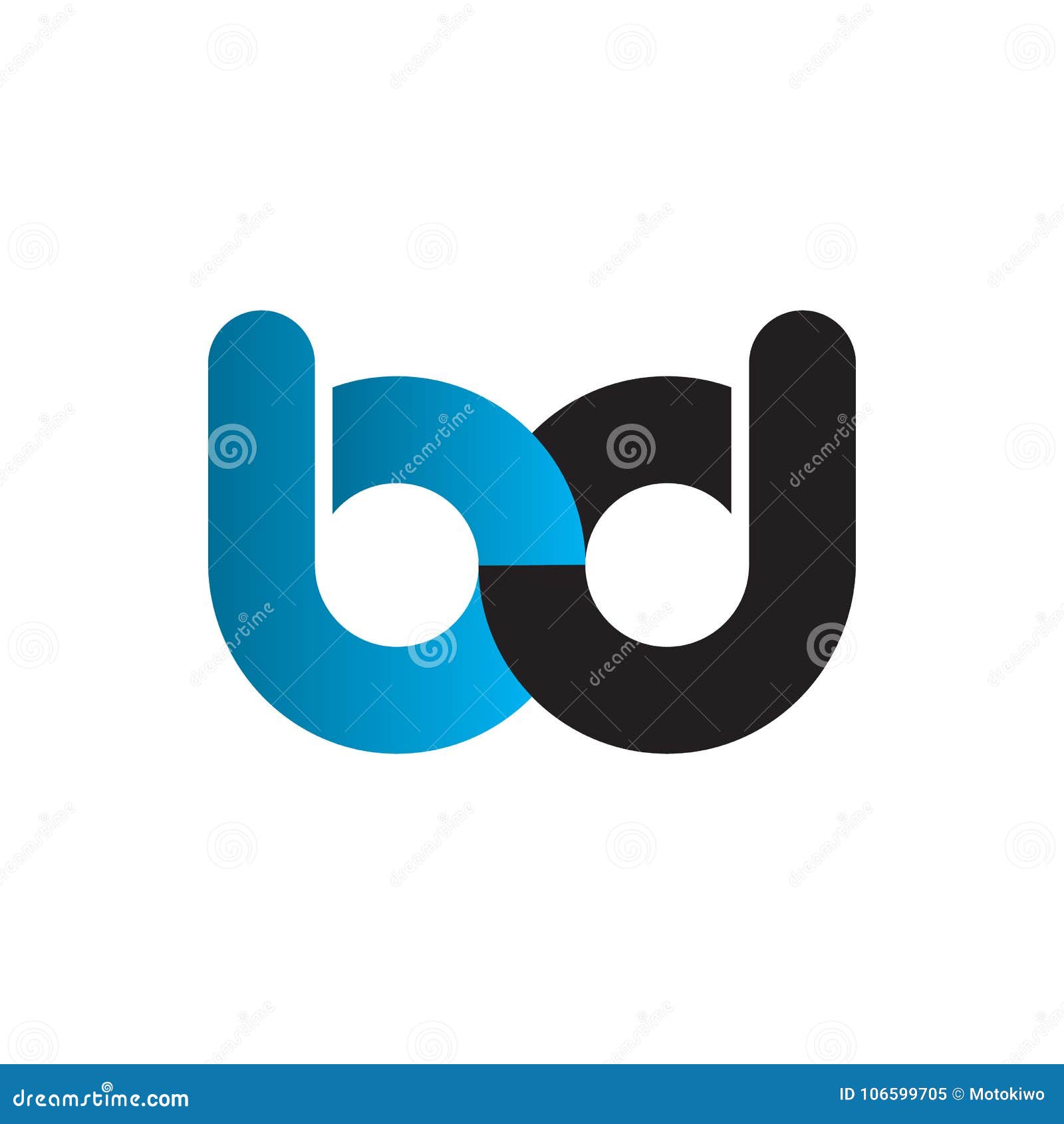 Abstract Letter BD Logo Design Idea. Stock Vector - Illustration of ...