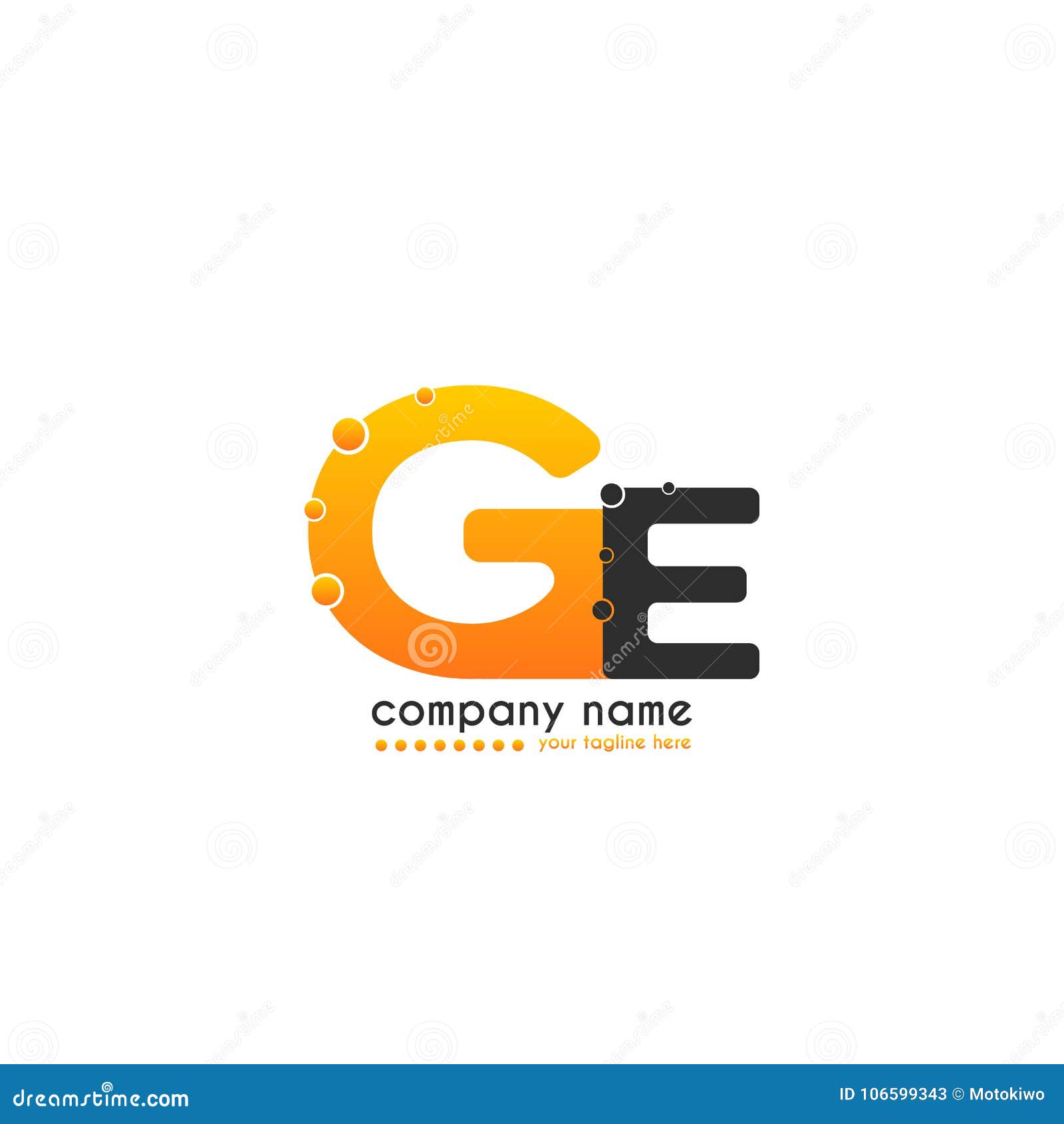 Abstract Letter GE Logo Design Idea. Stock Illustration - Illustration ...