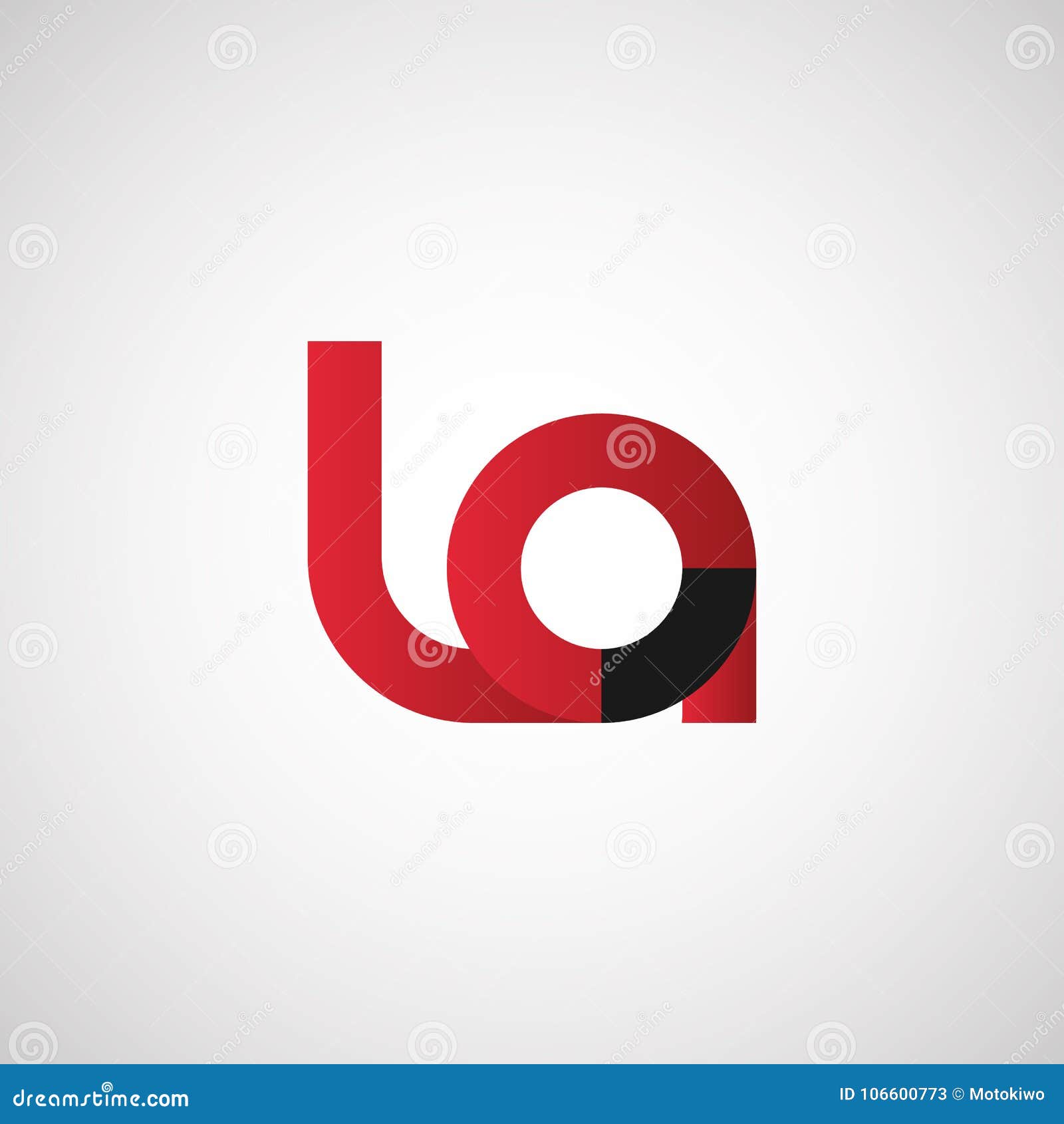 Abstract Letter LA Logo Design Idea. Stock Vector - Illustration of ...