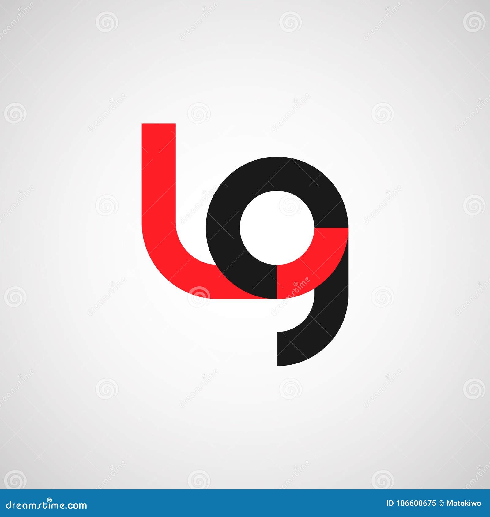 Abstract Letter LG Logo Design Idea. Stock Illustration - Illustration ...