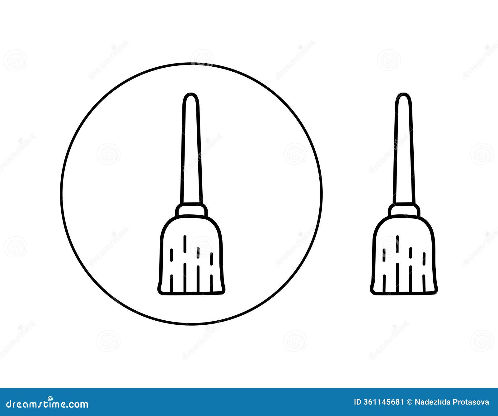 Vector Icon of the Brush Symbol. a Set of Brush Stock Illustration ...
