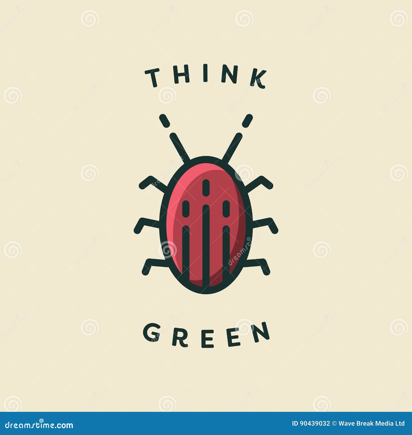 Vector icon of a bug stock vector. Illustration of conservation - 90439032