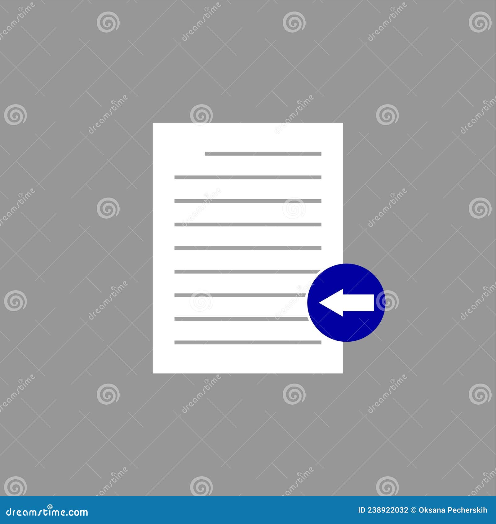 Vector Icon Business Document on White Isolated Background. Layers ...