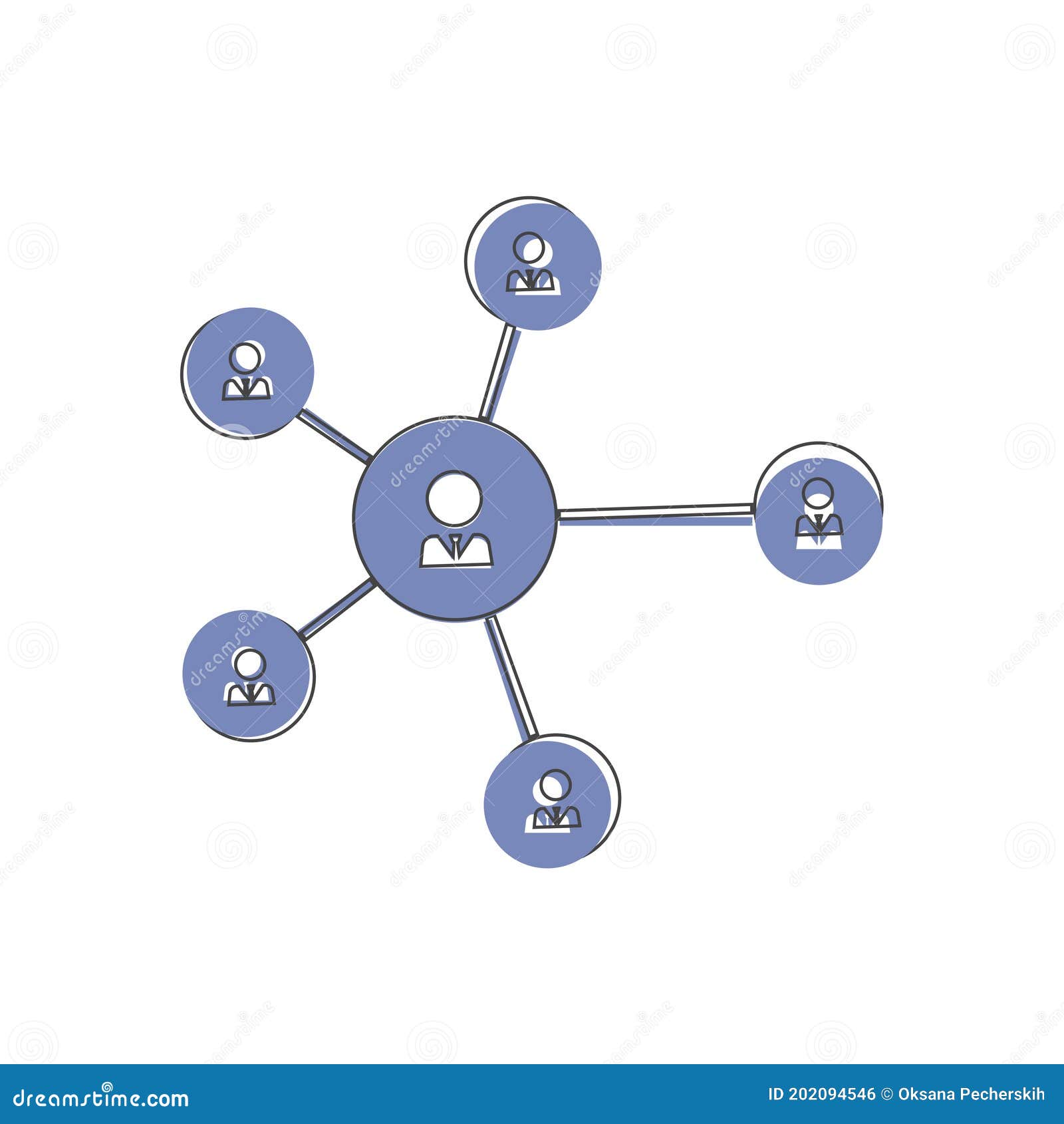 Vector Icon Business Network Consisting of Multiple Users. Icon ...