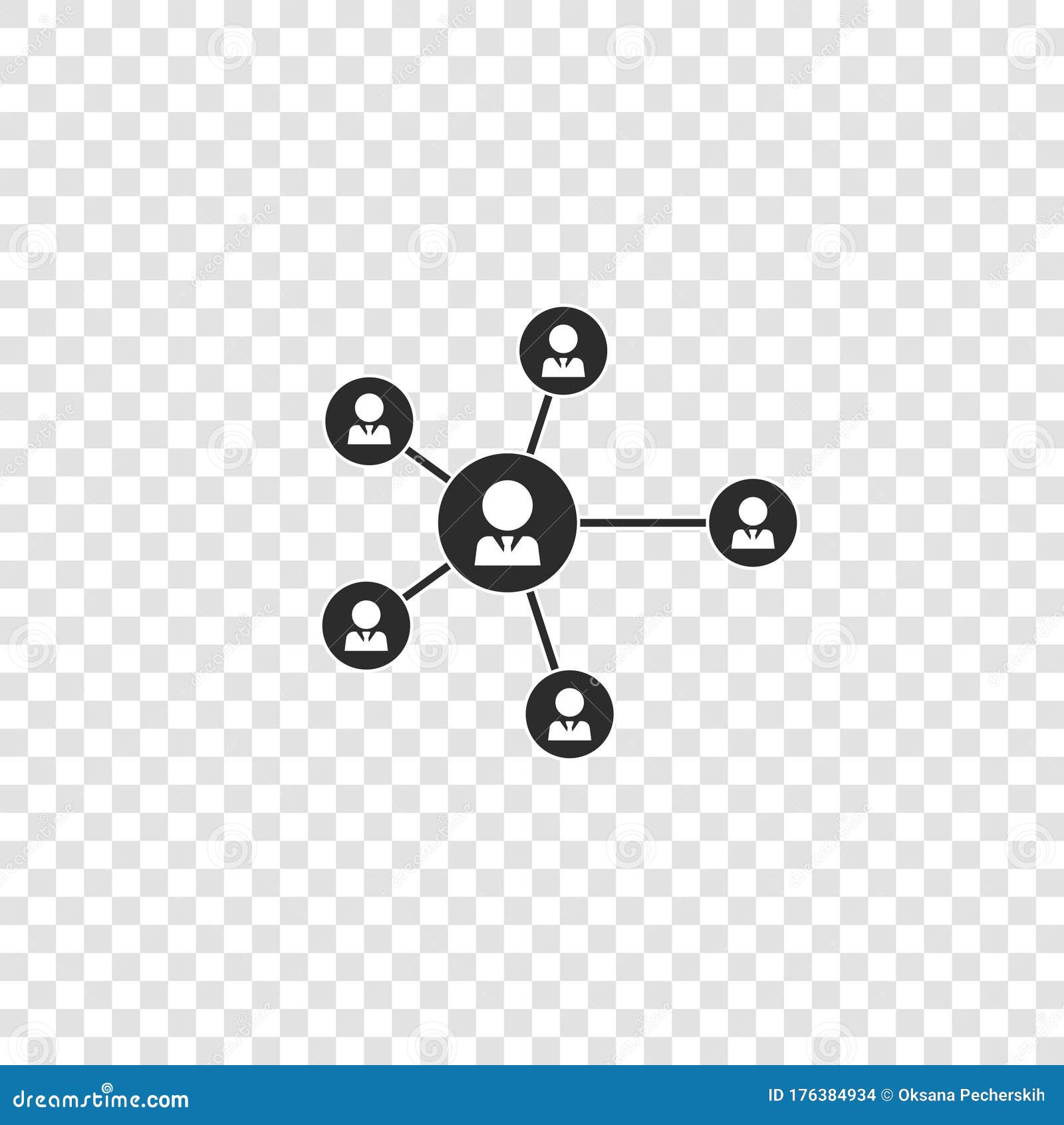 Vector Icon Business Network Consisting of Multiple Users. Icon ...