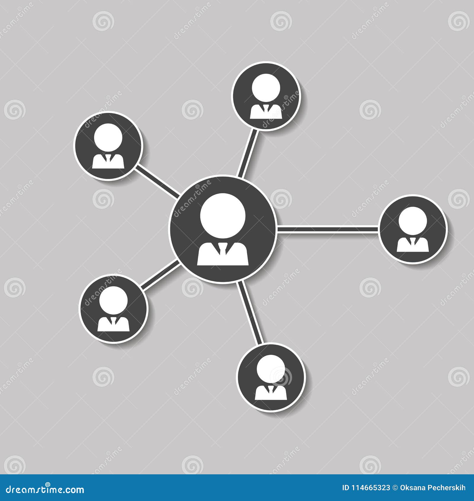 Vector Icon Business Network Consisting of Multiple Users. Icon Stock ...