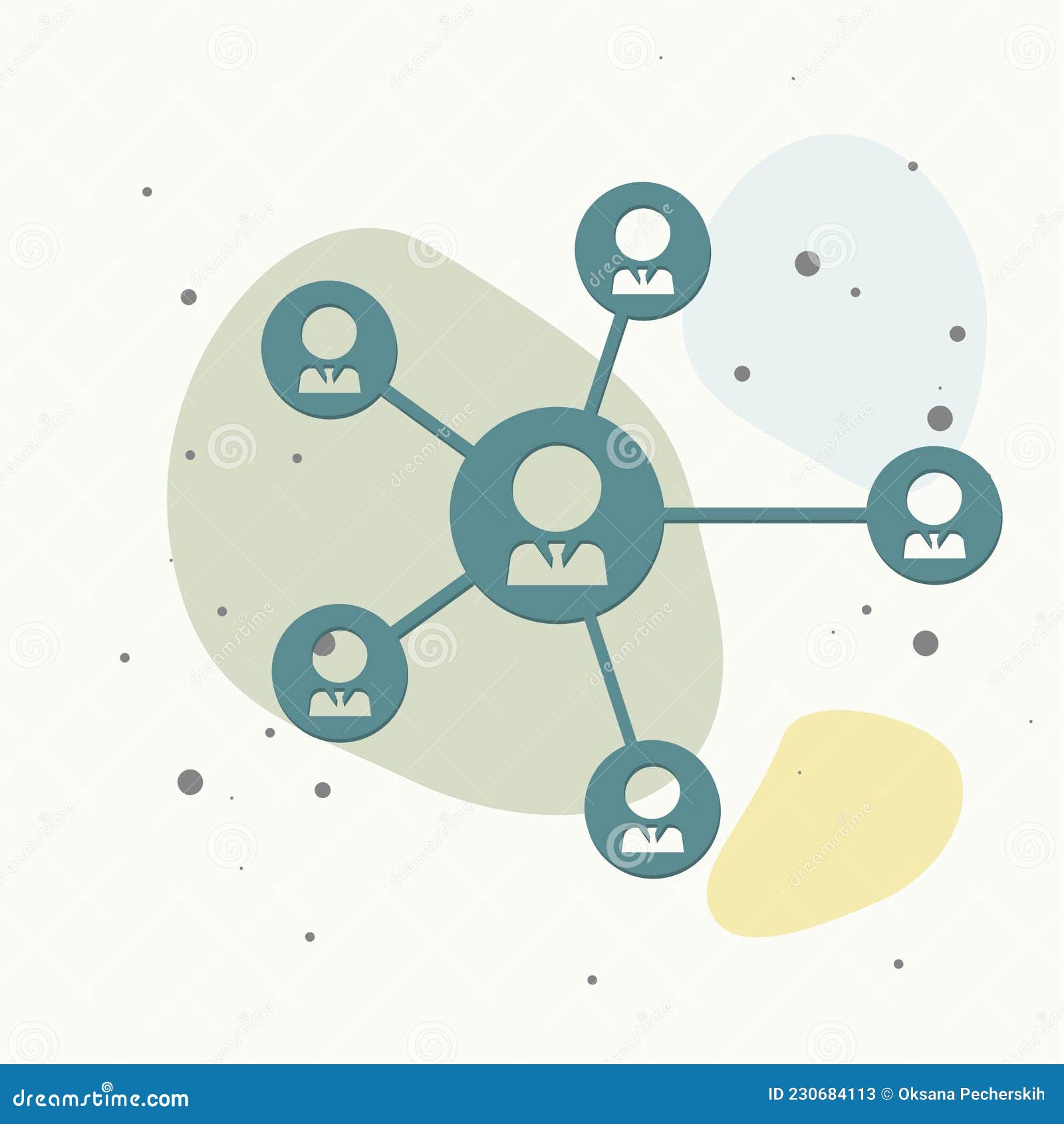 Vector Icon Business Network Consisting of Multiple Users.on ...