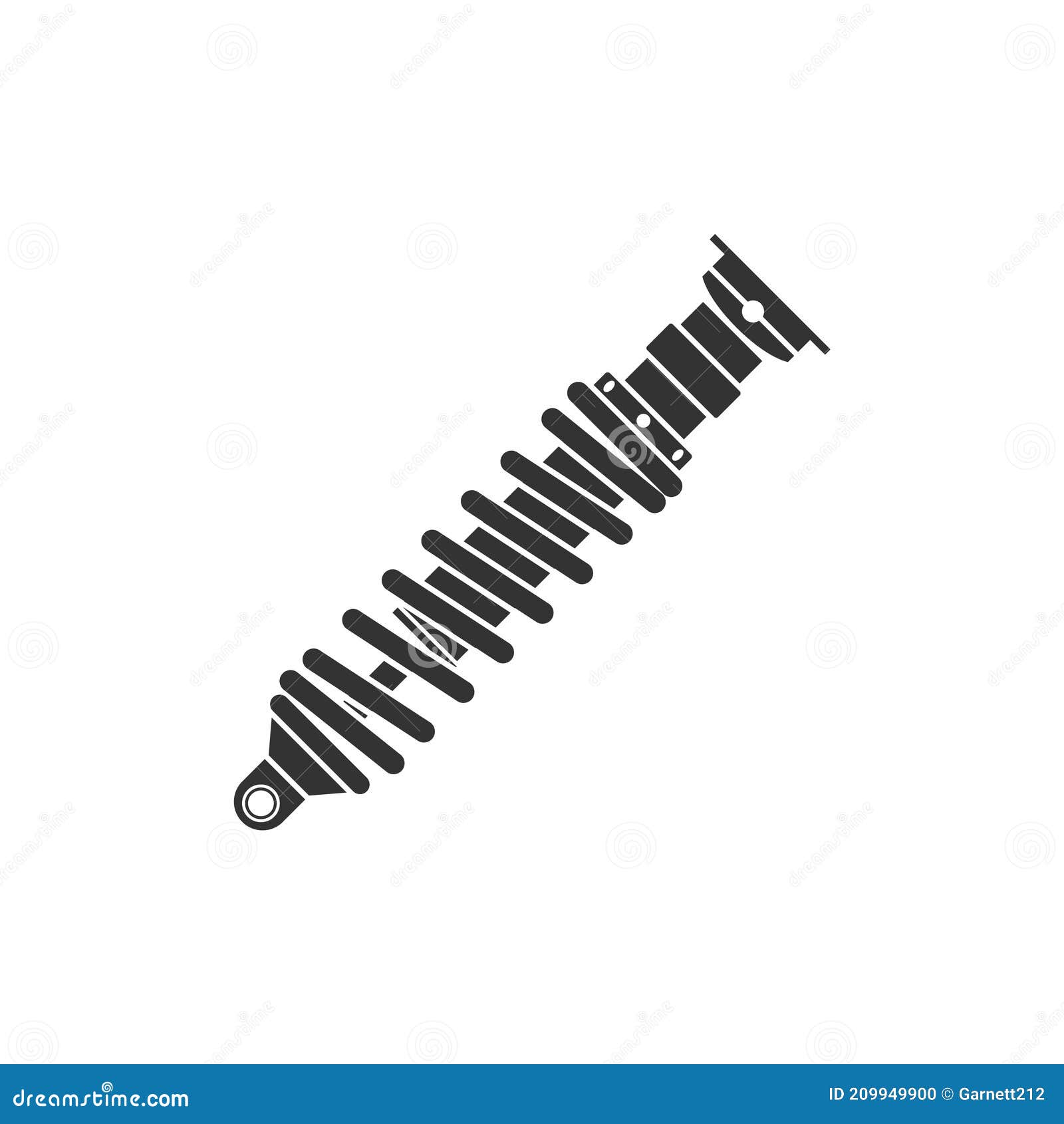Vector Icon of a Car Shock Absorber. a Device for Damping Vibrations ...