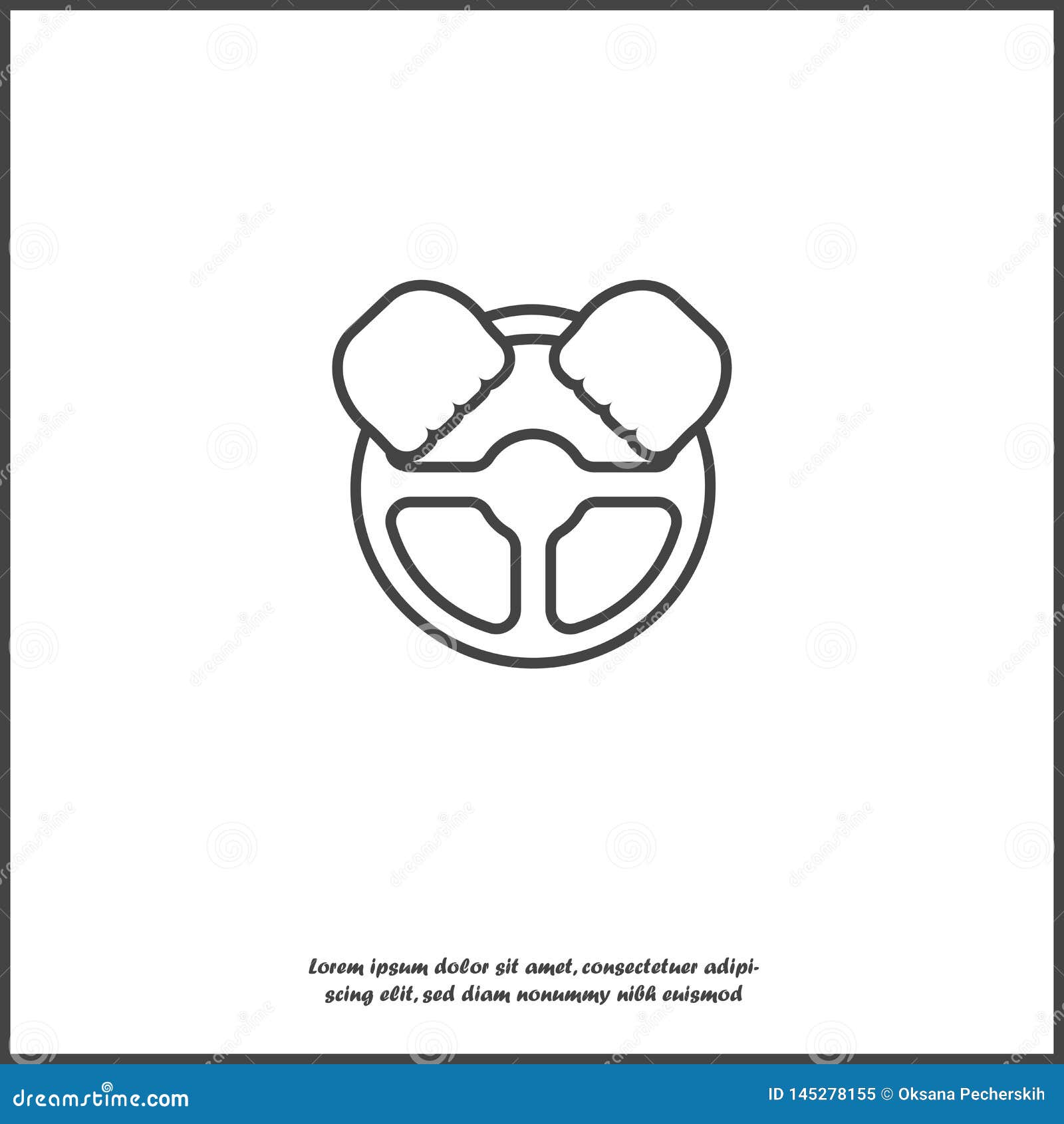 Vector Icon Car Steering Wheel on White Isolated Background. Layers ...