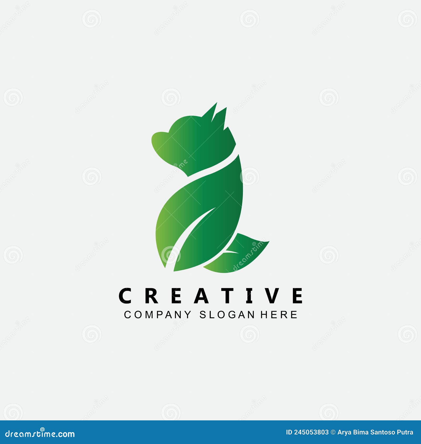 Vector Icon of a Cat Animal Logo with an Adorable Pose Stock ...