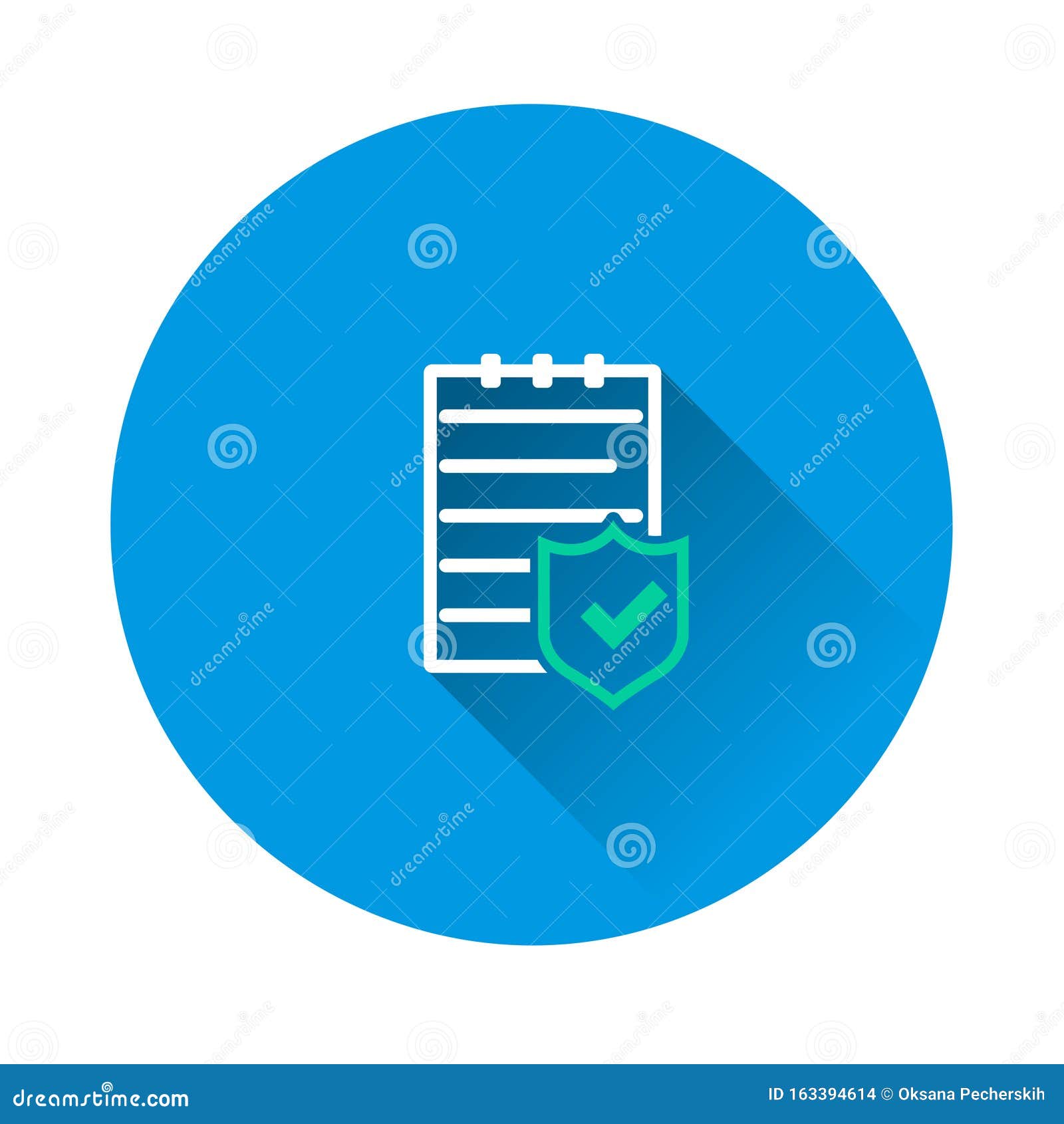 Vector Icon Check Board on Blue Background. Data Security, Insurance ...