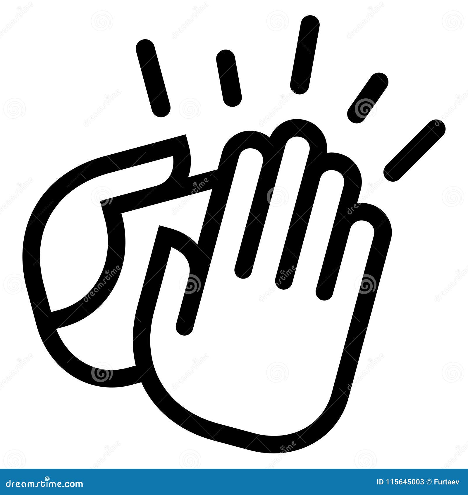 Clapping Hands Sign Emoji Icon Illustration. Applause Vector Symbol ...