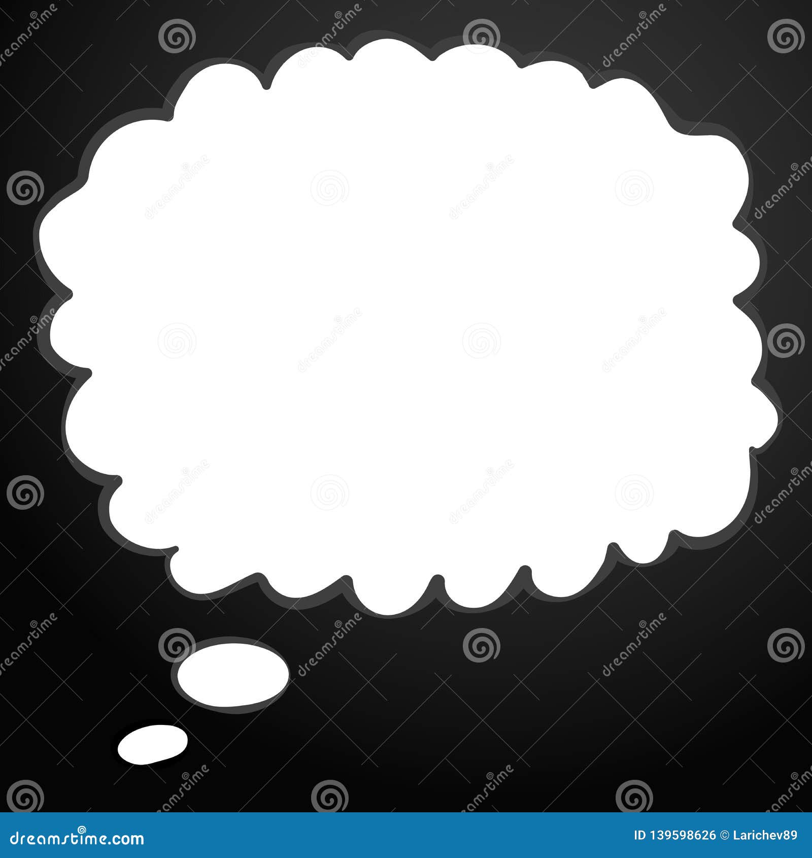 Vector Icon Cloud Conversation. Cloud of Speech on a Gray Background ...