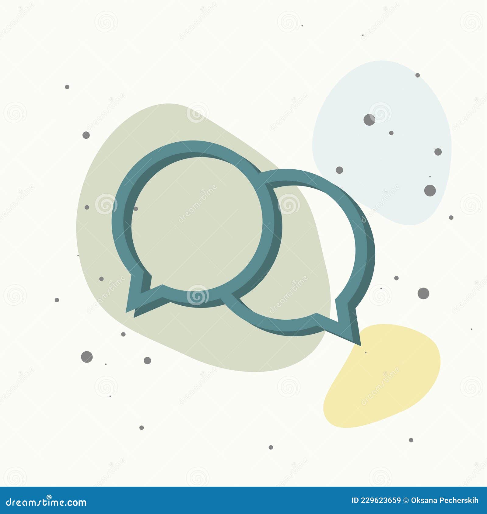 Vector Icon Cloud Conversation on Multicolored Background Stock Vector ...